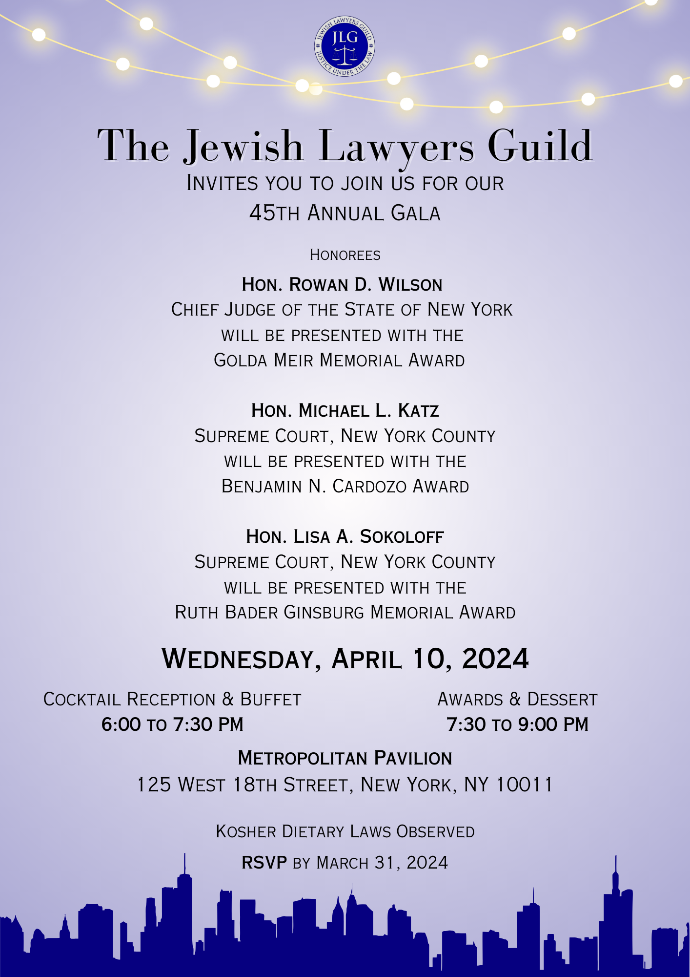 The Jewish Lawyers Guild Presents: 45th Annual Gala - Asian American ...