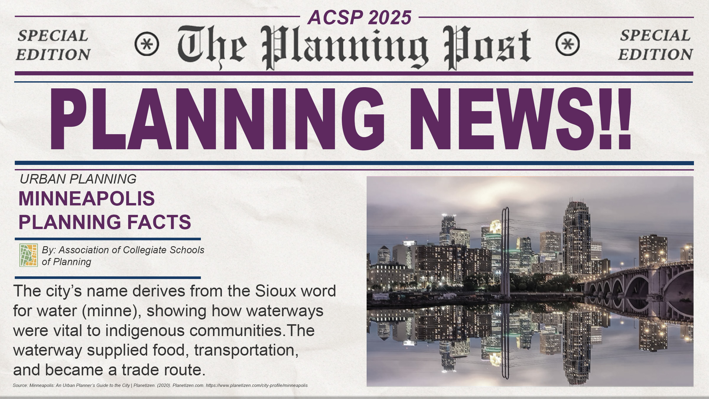 Minneapolis Planning Facts - Association of Collegiate Schools of Planning