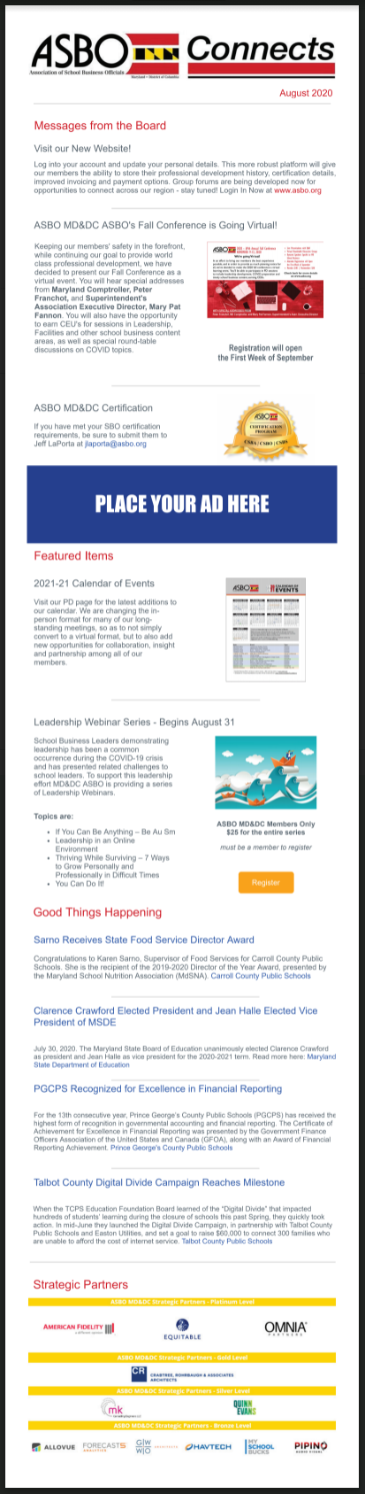 ASBO Connects Advertising Specification - Maryland & District of ...