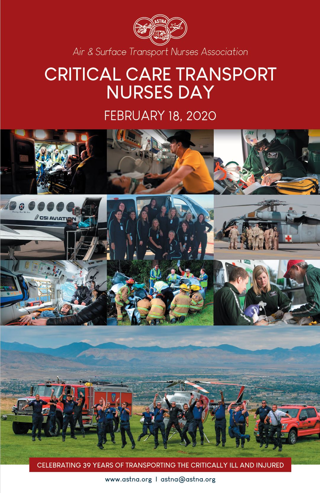 Critical Care Transport Nurses Day is Tuesday, February 18th! - ASTNA