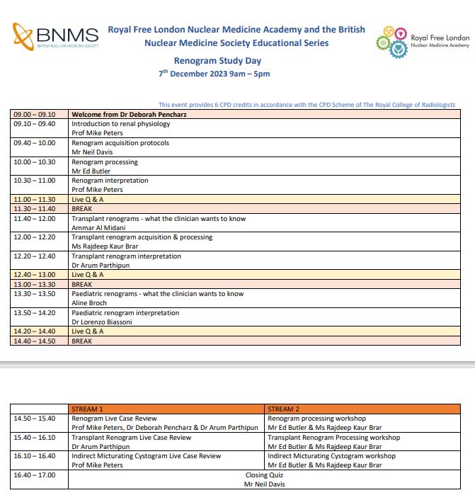 Renogram Study Day - British Nuclear Medicine Society