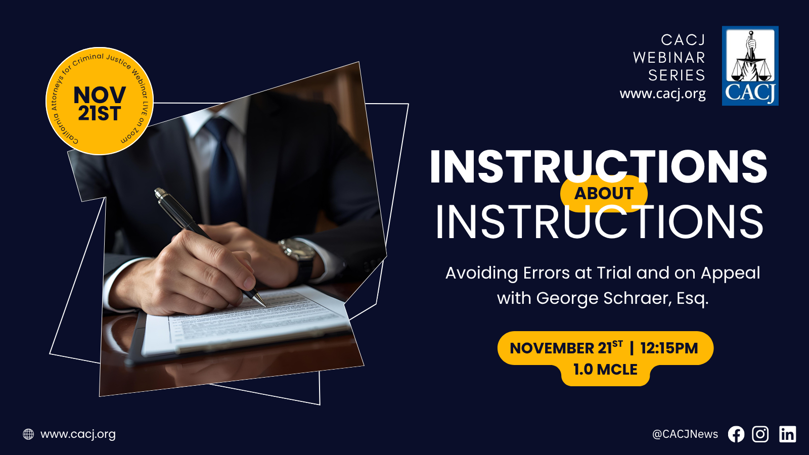 CACJ On Demand & Live Webinars