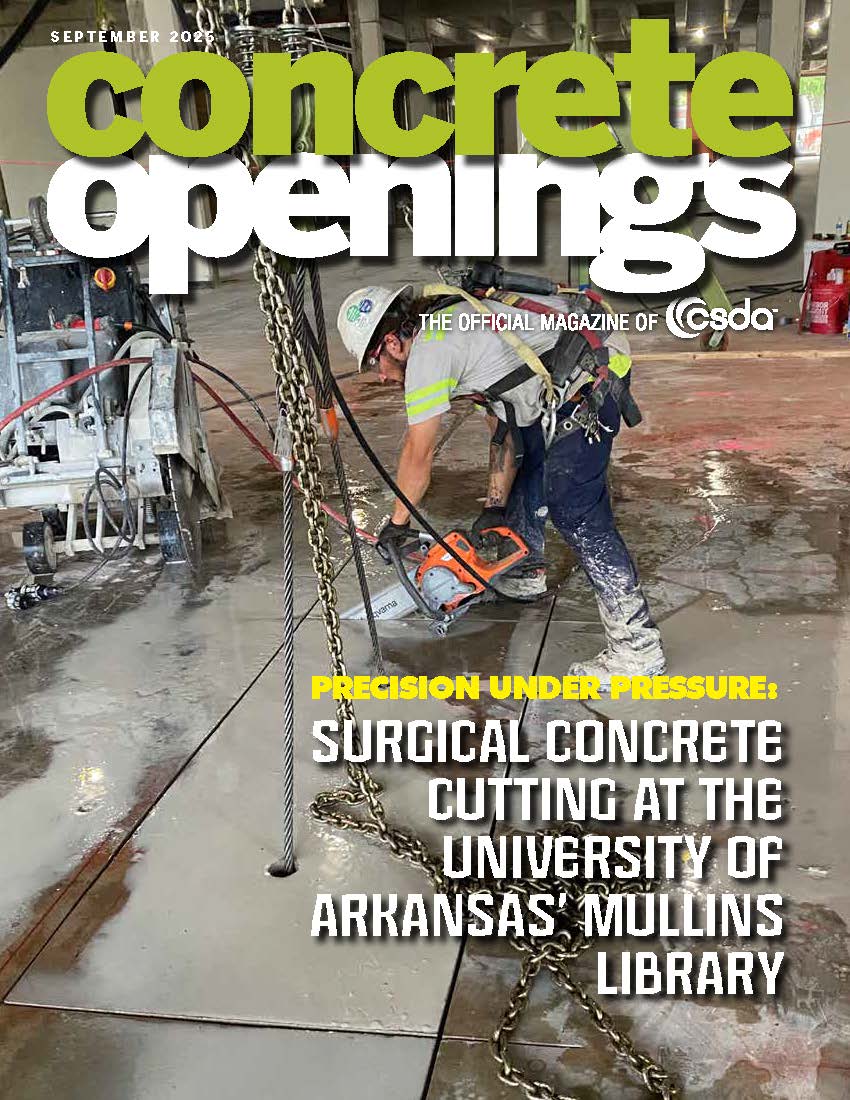 Concrete Openings - Concrete Sawing and Drilling Association