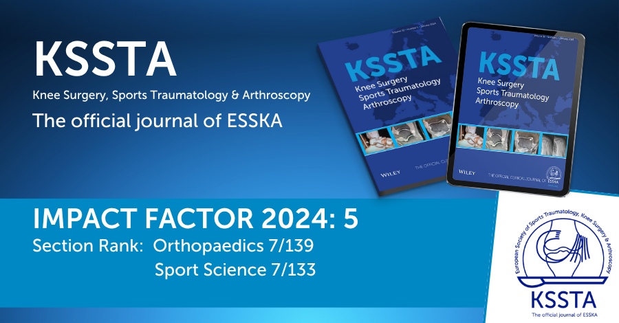 ESSKA Journals Impact Factor Announcement - European Society of Sports ...