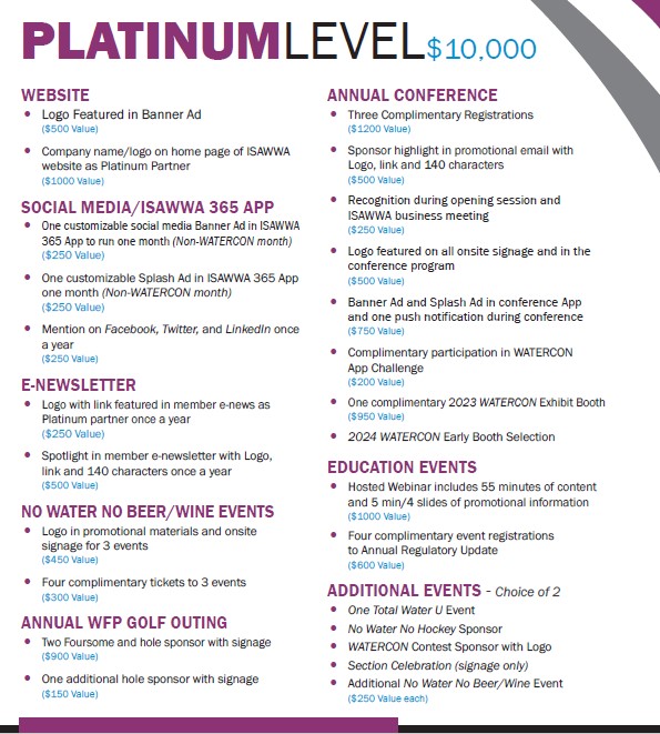 Platinum Level - Illinois Section American Water Works Association