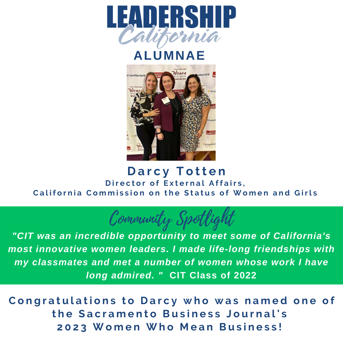 Darcy Totten - Leadership California