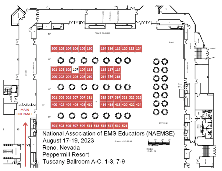 2023 Symposium Exhibit Hall - Floor Plan - National Association of EMS ...