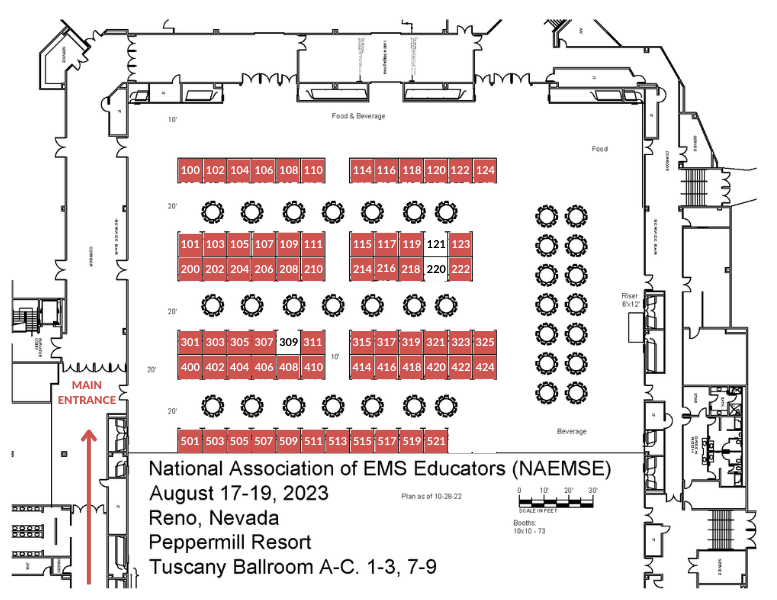 2023 Symposium Exhibit Hall - Floor Plan - National Association of EMS ...