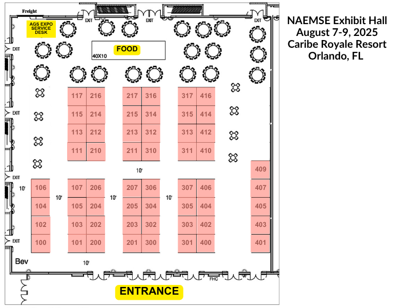 2025 Symposium Exhibit Hall - Floor Plan - National Association of EMS ...