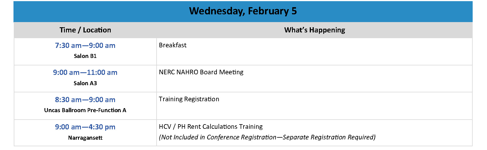2025 Mid-Winter Conference Schedule - NERC NAHRO