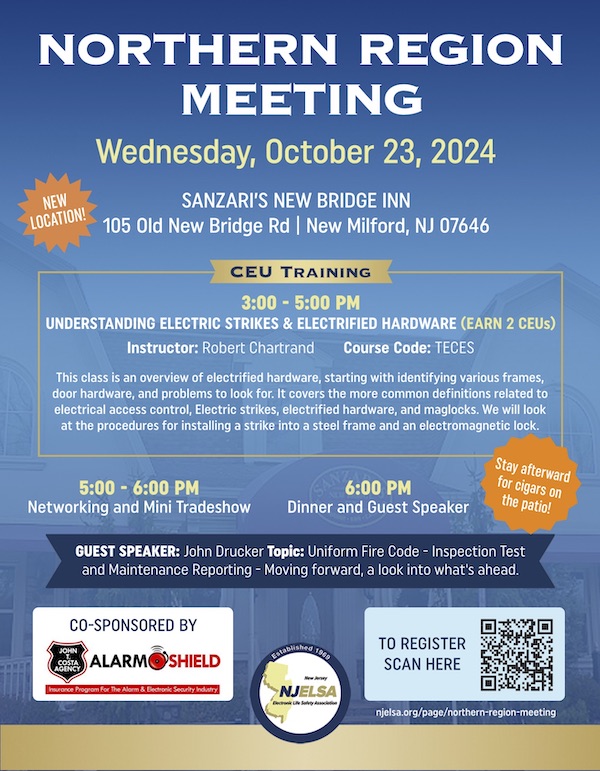 Northern Region Membership Meeting - New Jersey Electronic Life Safety ...