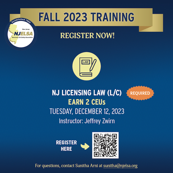 Training - New Jersey Electronic Life Safety Association