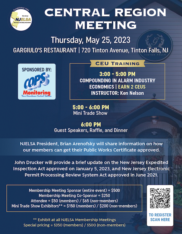 Central Region Membership Meeting - New Jersey Electronic Life Safety ...