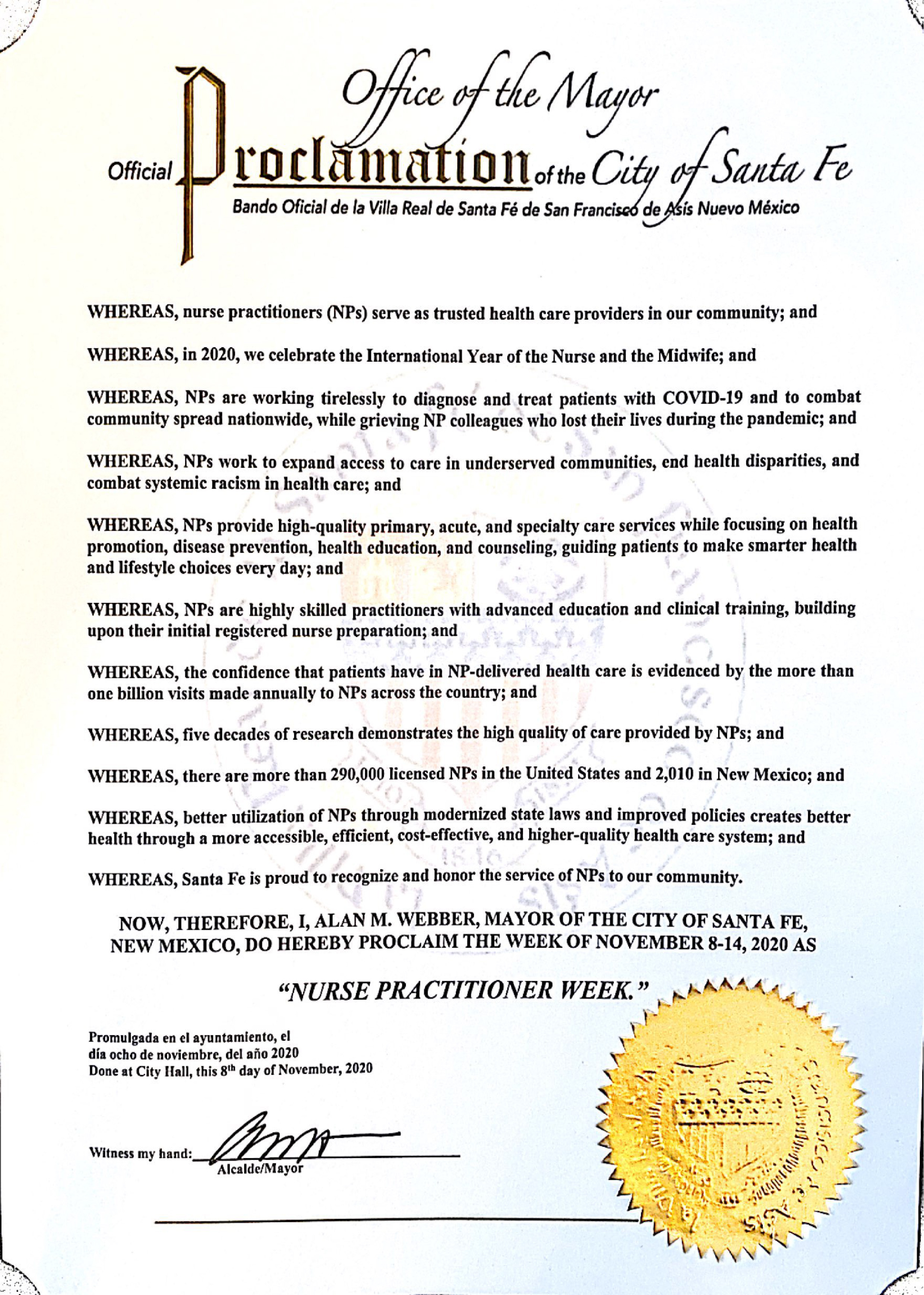National NP Week - New Mexico Nurse Practitioner Council