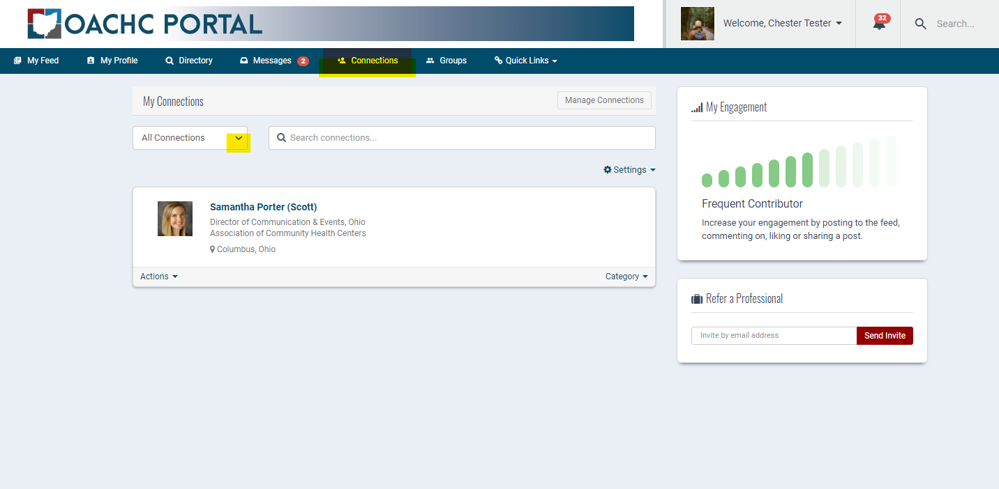 OACHC Portal: How to Connect with Members on the Portal - Ohio ...