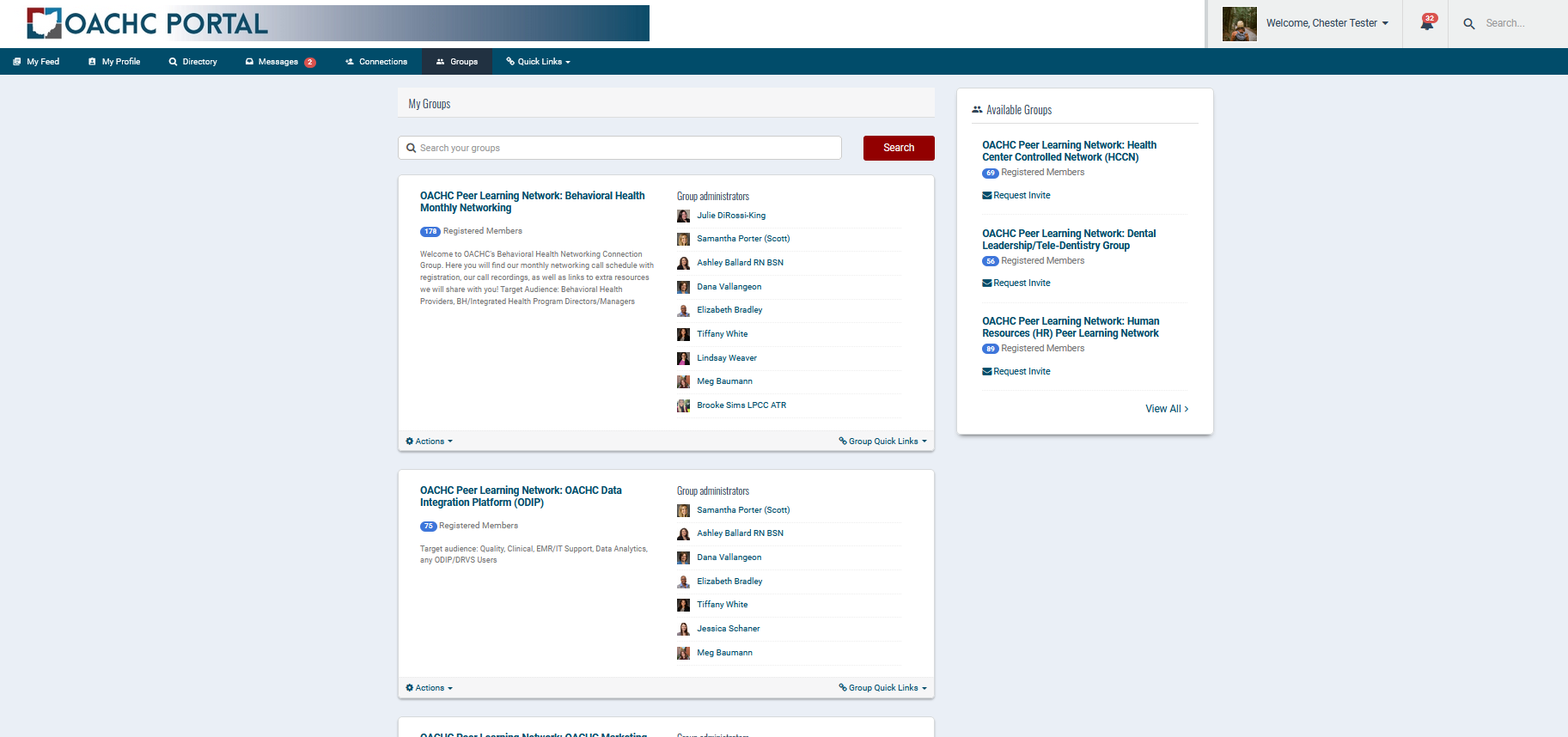 OACHC Portal: How to Connect with Members on the Portal - Ohio ...
