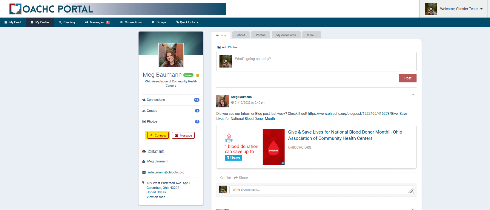 OACHC Portal: How to Connect with Members on the Portal - Ohio ...