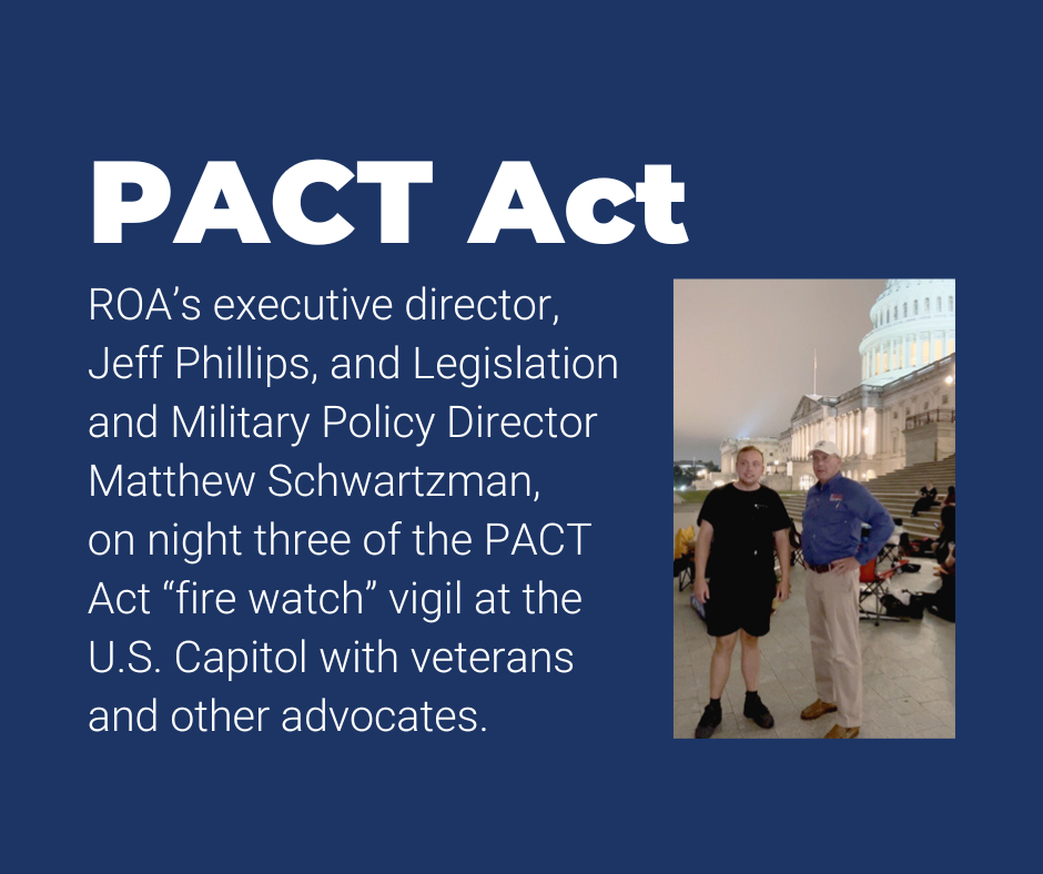 ROA hails hard-fought PACT Act Senate victory and law enactment - ROA
