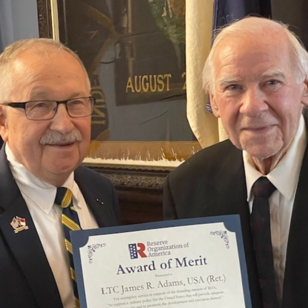 Award of Merit presented to past North Carolina Department President - ROA