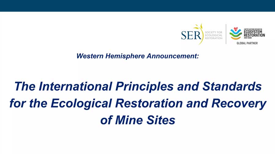 Mining Standards - Society for Ecological Restoration