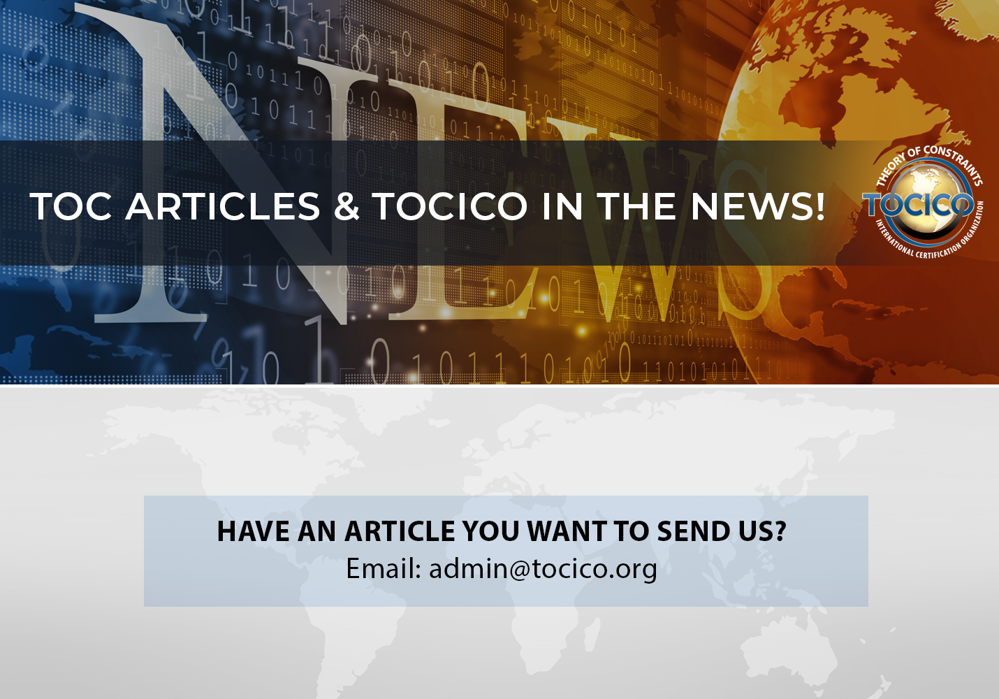 May 2022 TOCICO News - Theory of Constraints International Certification Organization