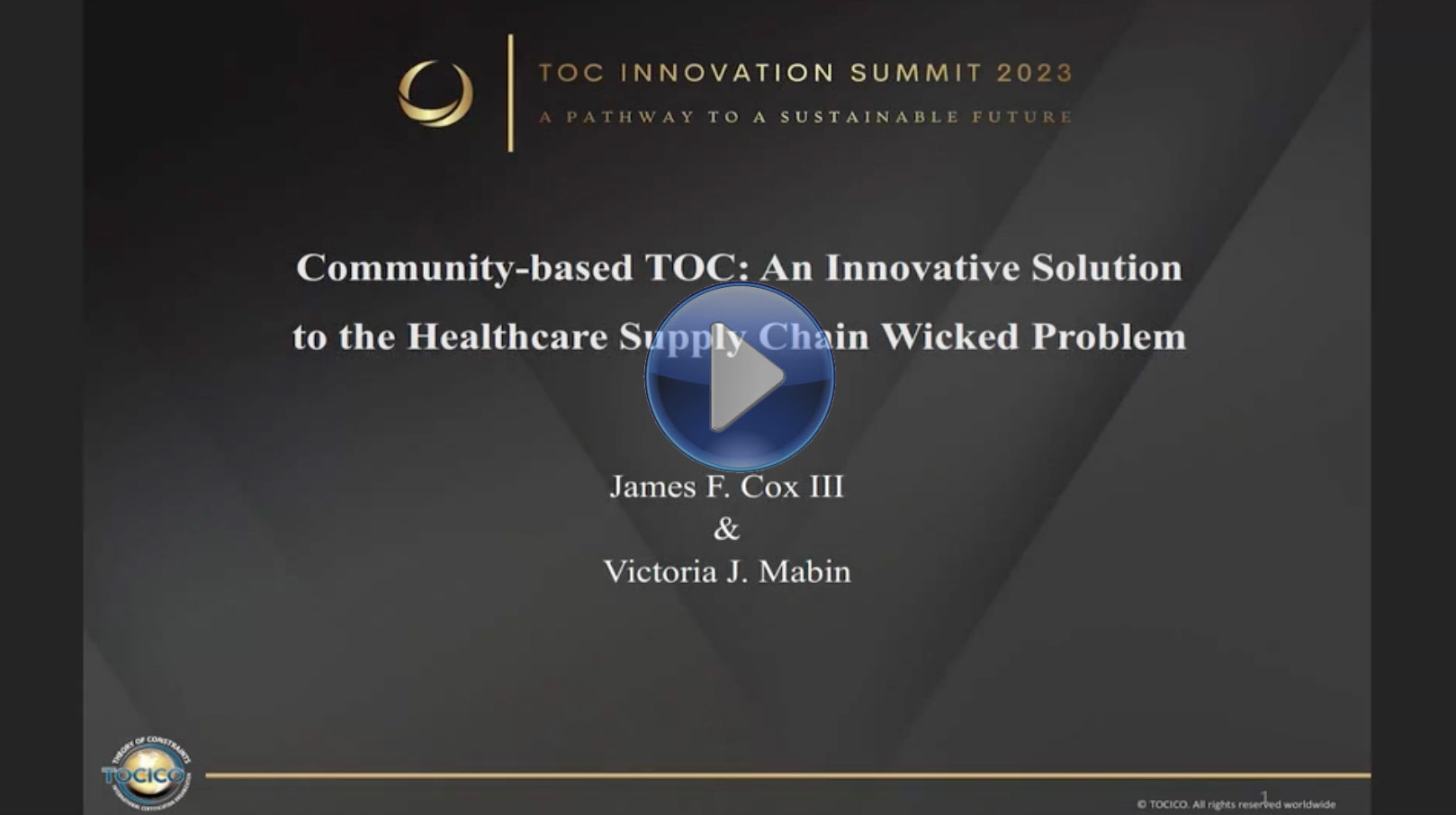 Welcome to the TOCICO TOC in Healthcare