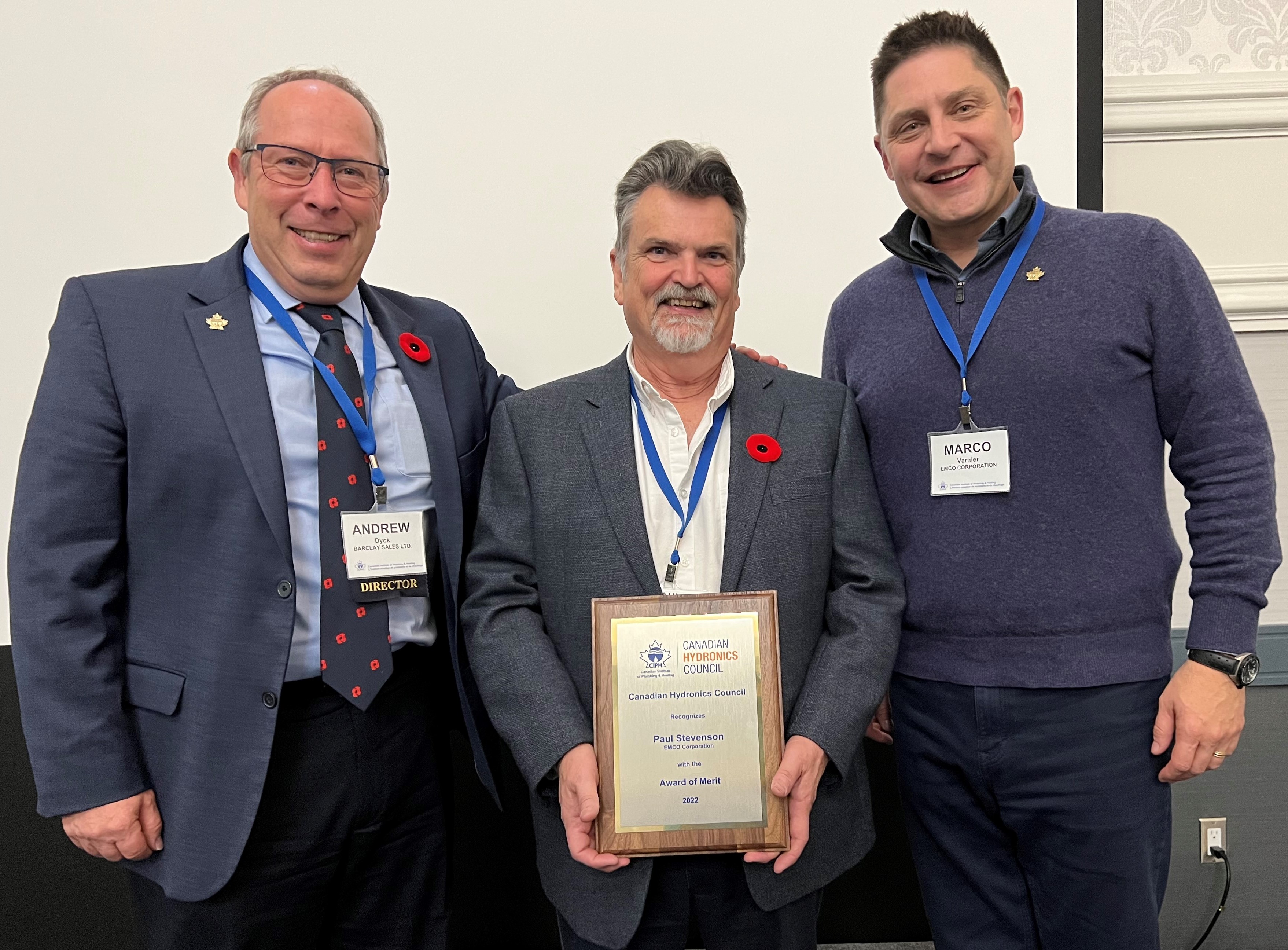 Paul Stevenson Recognized with the Canadian Hydronics Council Award of ...