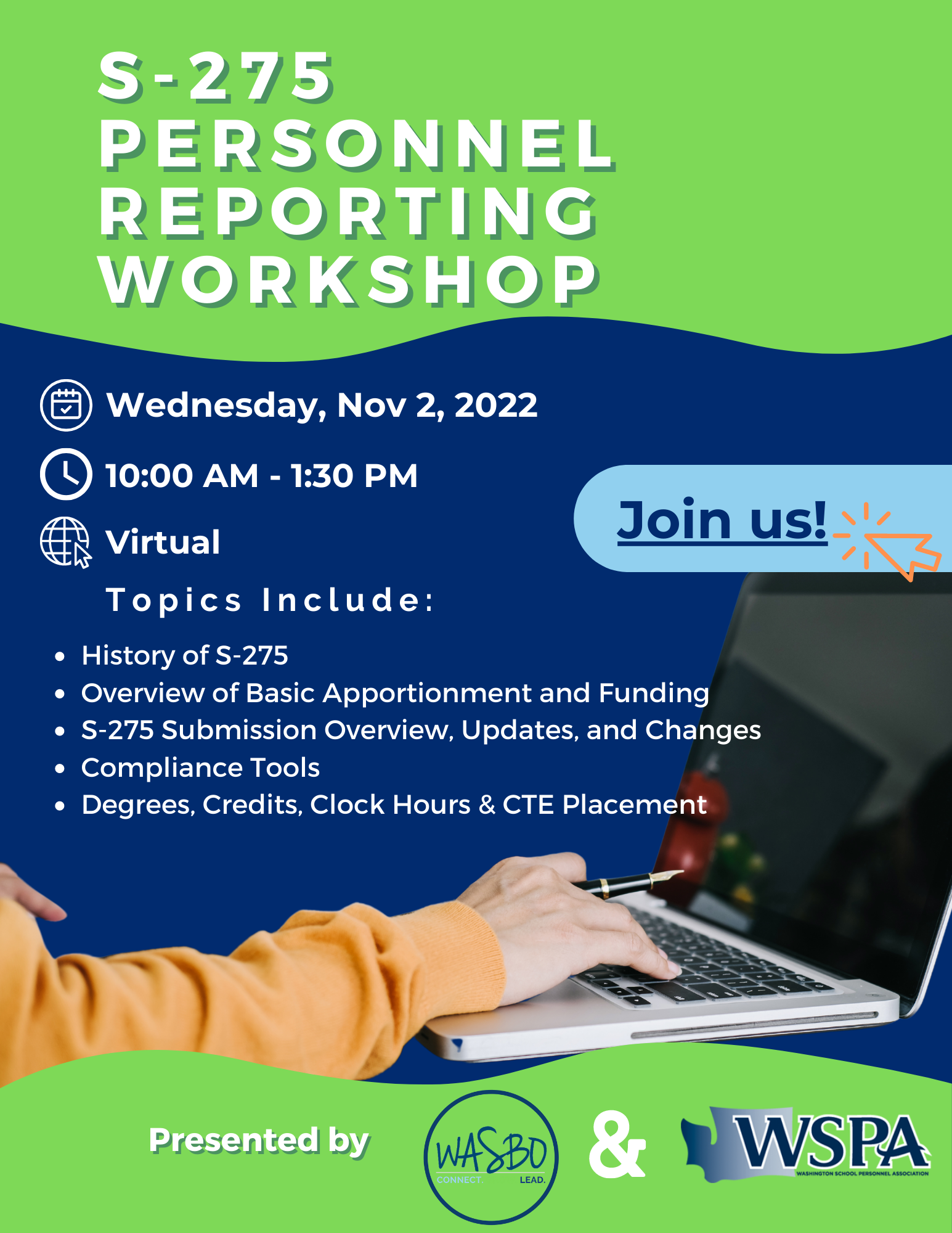 2022 S-275 Personnel Reporting Workshop - Online - Washington ...