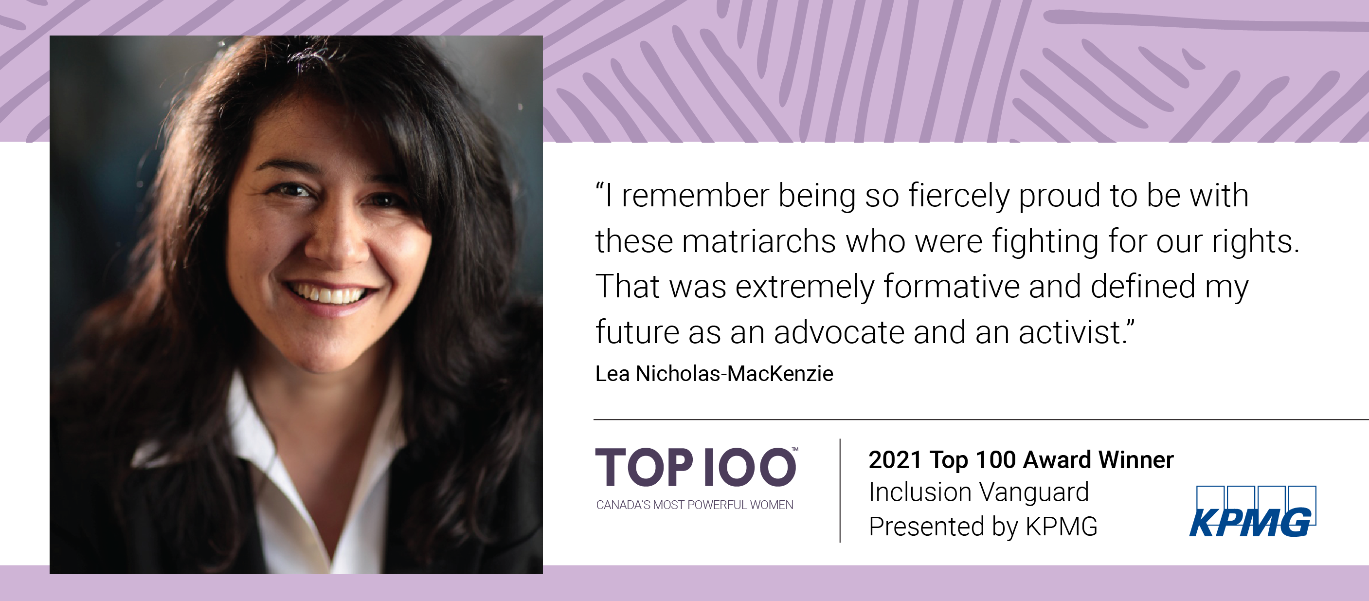 Why Lea Nicholas-MacKenzie champions human rights of Indigenous people ...